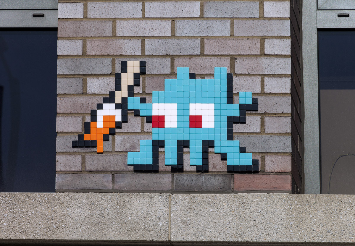 Streetart, Graffiti, Space invaders